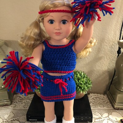 Crochet PDF Pattern to Make 18 Doll Cheerleader Outfit, Cheer Uniform ...
