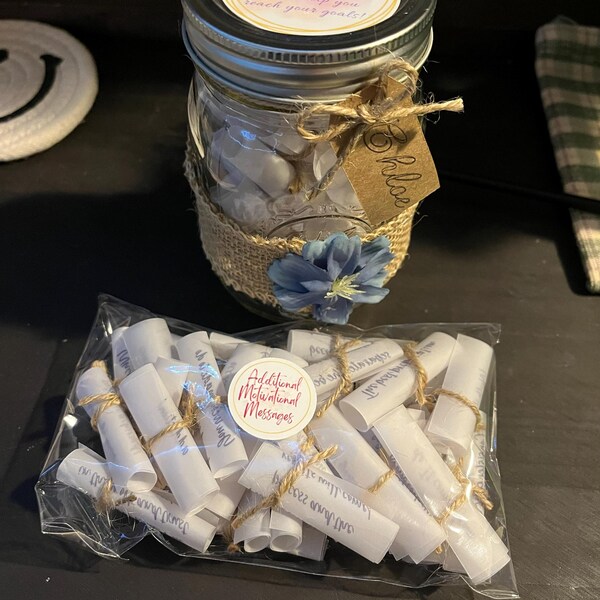 Gods Blessing Bible Verses in Iridescent Glass Jar; Inspirational ...