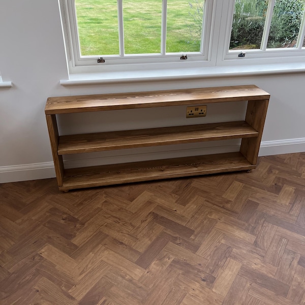 Rustic Storage Unit Made From Solid Wood | Rustic Bench | Wooden ...