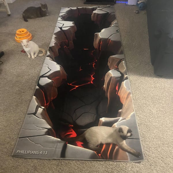 Deep Hole Rug, 3D Runner Rug, 3D Huge Crack Rug, Vortex Rug, Halway Rug ...