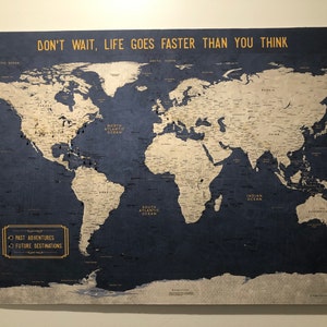 Flight Patterns World Map Poster 24x36 | Etsy