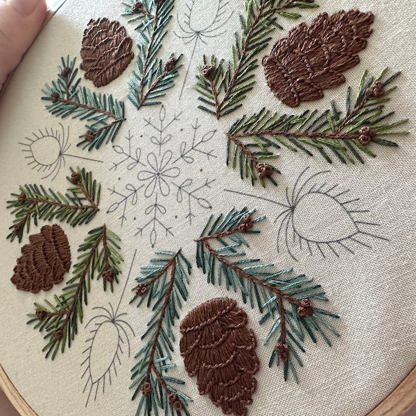 Winter Hand Embroidery Pattern, Winter Sampler PDF Pattern, Winter ...