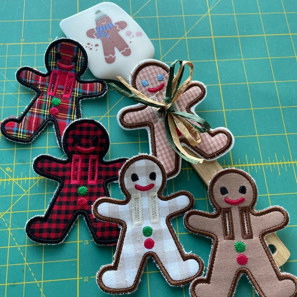 Gingerbread Man Banner Machine Embroidery Design Applique Patterns All ...