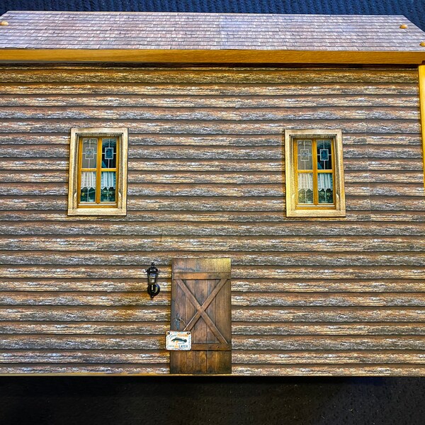Faux Lead Miniature Glass Window, Paper Window Mounted on Chip Board ...