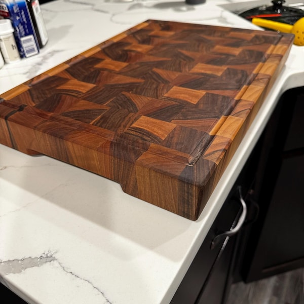 Personalised Maple End Grain Cutting Board, Custom Butcher Block ...