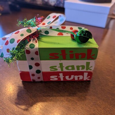 Ice Cream Wood Book Stack - Etsy