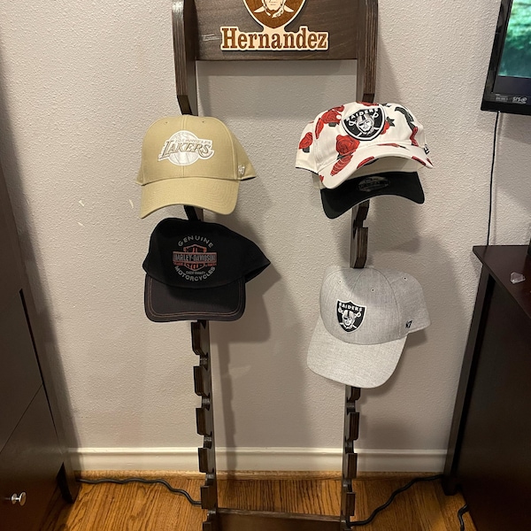 Custom Cap Rack for 20 Caps,hat Rack, Engraved 3D Cap Rack, Personalize ...