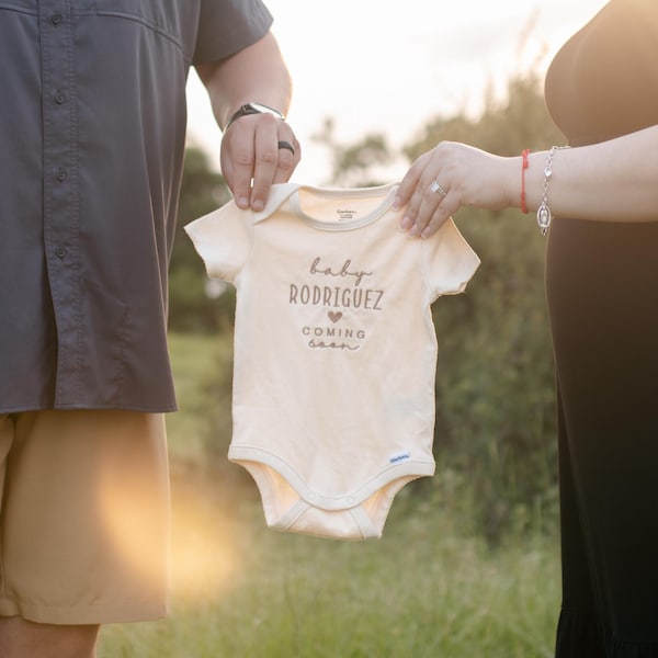 Embroidered Baby Name Onesie® Girl, Boy, Pregnancy Announcement Onesies ...