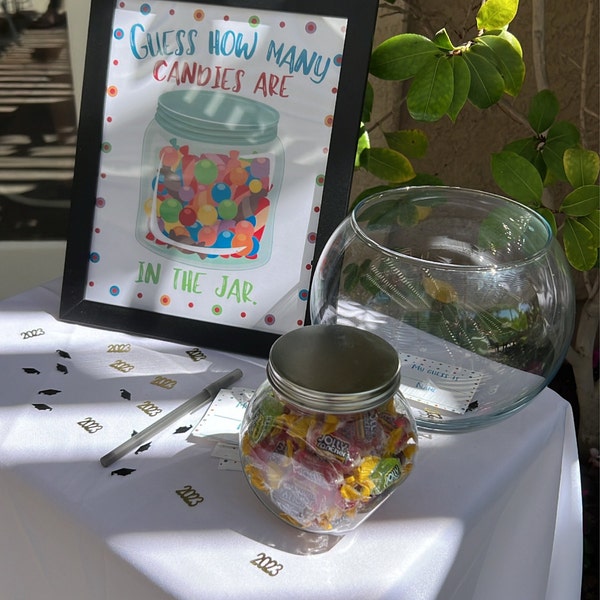 Guess How Many Candies Are in the Jar - Party Game Guessing Birthday ...