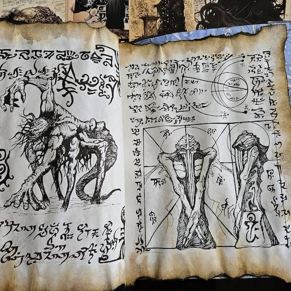 RITUALS OF TSATHOGGUA Tome Fragment Necronomicon Cthulhu Larp Prop ...