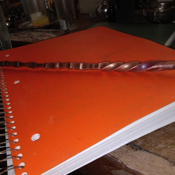 Wand of Copper Hand Forged Magic Wand With Twist Handle for Divination ...