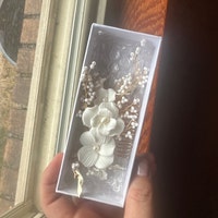 FILIA // White Flower Wedding Earrings, Floral Bride Earrings, Bridal ...