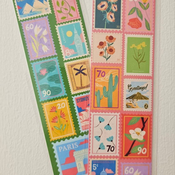 Vintage Nature Stamp Bookmark Flower Spring Garden Butterfly Travel ...