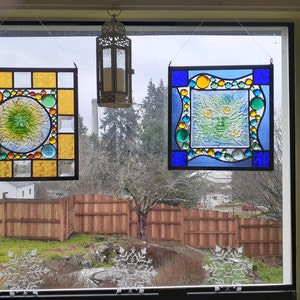 A Stained Glass Panel With a Fused Glass Tree of Life in the Middle ...