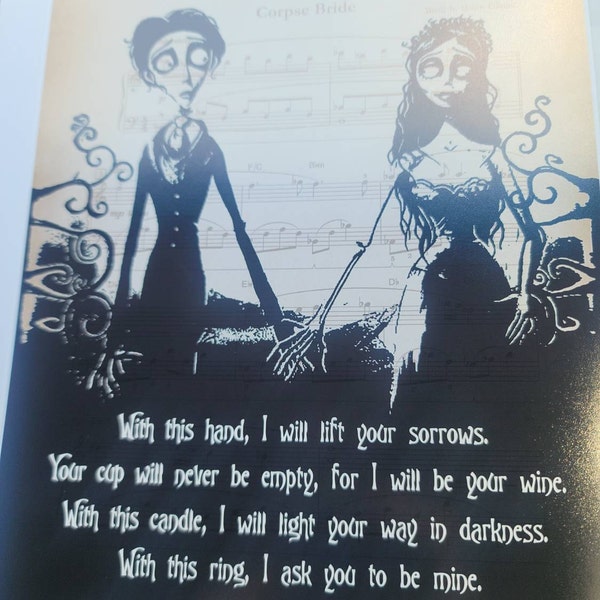 Corpse Bride Print Personalized With Names and Date Corpse Bride Art ...