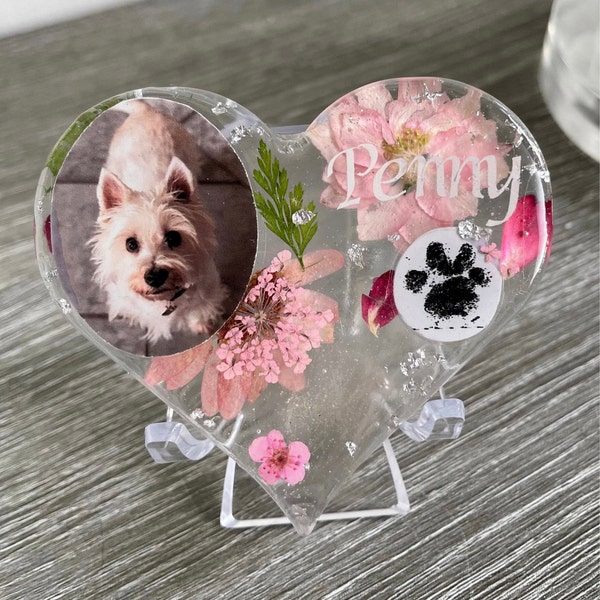 Personalised Resin Heart Photo Frame ,gift, Custom Made, Family, Mom ...