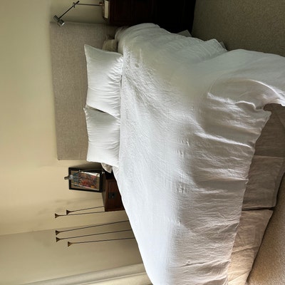 Headboard Slipcover Natural Linen, Custom Made Linen Headboard Cover ...