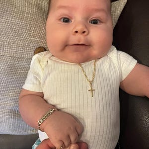 18K Rope Chain Necklace for Boy, 4mm Kids Rope Chain, Baby Boy Necklace ...