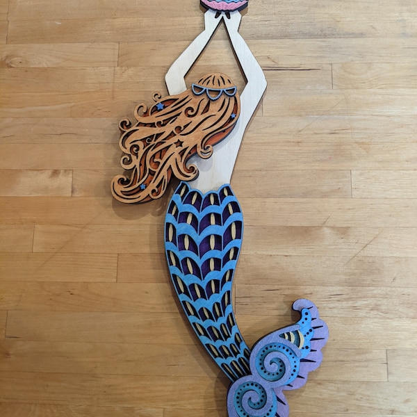 Mermaid 3D Layered Laser Cut File SVG Glowforge Cut File - Etsy