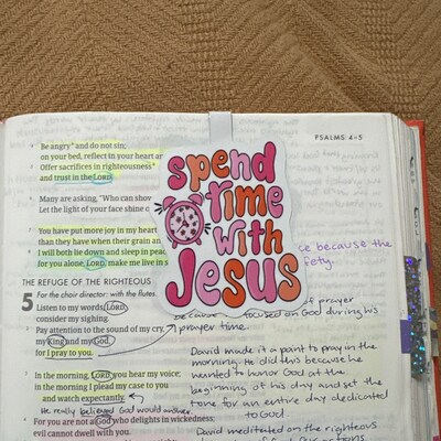 Jesus Sticker Spend Time With Jesus Christian Reminder Sticker ...