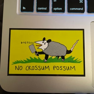 No Crossum Possum Sticker - Etsy