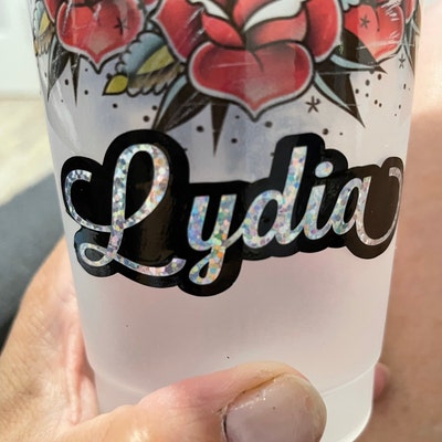 Two Tone Name Sticker Custom Double Layer Pattern Decal Two Color ...