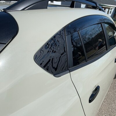 Fits 2018-2023 Subaru Crosstrek Rear Side Windows Topographic Map Decal ...