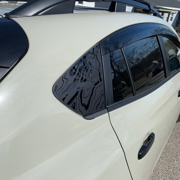 Fits 2018-2023 Subaru Crosstrek Rear Side Window Topographic Map Decal ...