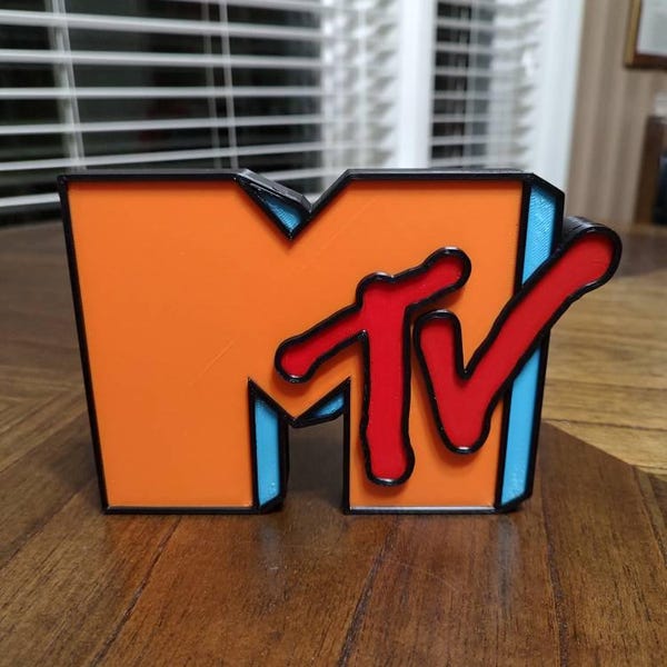 MTV Music Television 3D Printed Logo - Fan Art Collector Gift. - Etsy