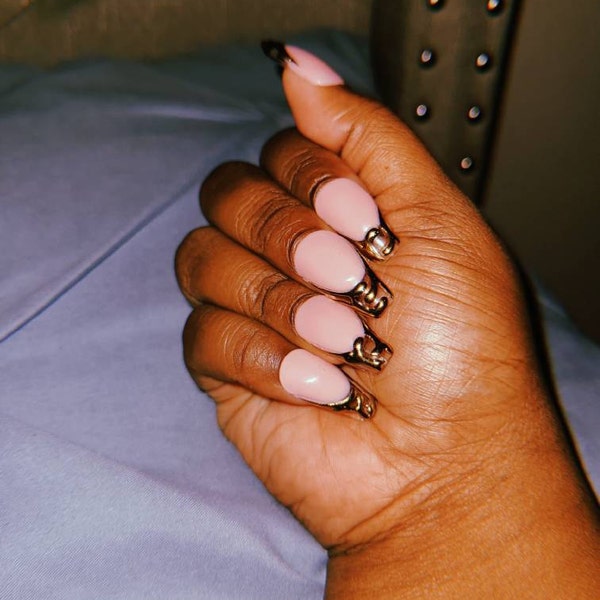 Silver Chrome Lux French Tip Set - Etsy