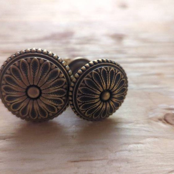 Brass Knurled Pulls | Antique Brass Kitchen Pulls | Brass Cabinet Handles | Brass Door Pulls ...