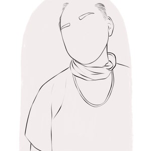 Faceless Portrait, Custom Line Drawing Family, Wedding Portrait ...