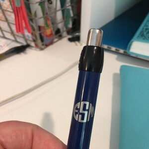 Pen Monogram Decal With Customized Name, Initials, or Branding - Etsy