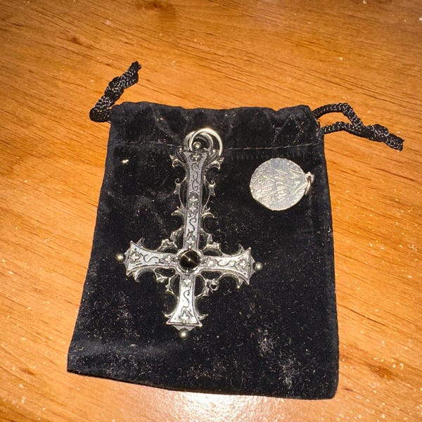 Traumaturgist's Cross: Gothic Inverted Cross Pendant With Custom ...