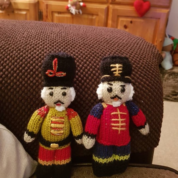 Christmas Nutcracker Doll Decoration , Toy Knitting Pattern Instant ...