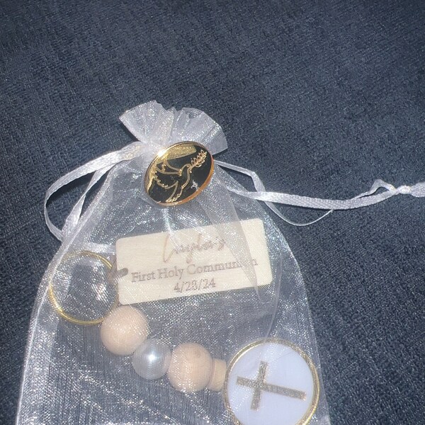 Personalized Mini Keychain Favor Christening Favors, Baptism Cross ...