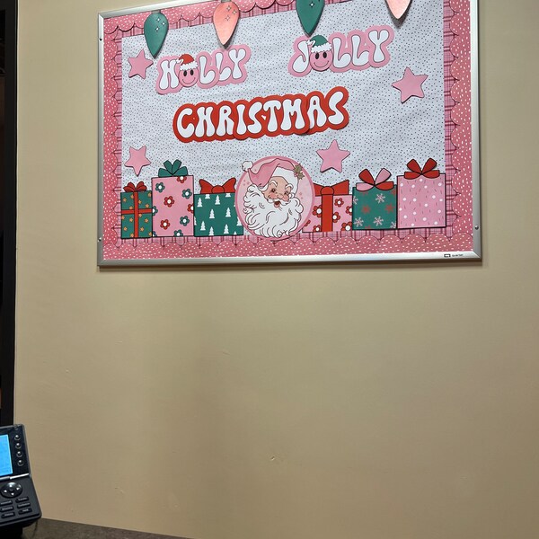 Christmas Bulletin Board Kit | Classroom Decor | Retro - Etsy