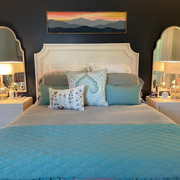 Large 4 Ft SUNSET Blue Ridge Mountain Wall Art |living Decor | Office ...