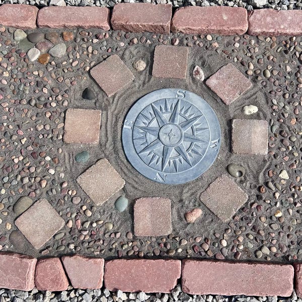 Regular THICKNESS Compass Steppingstone Garden Art Landscaping - Etsy