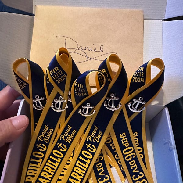 PIR Ribbon W/center & Sailor Keepsake Ribbon - Etsy