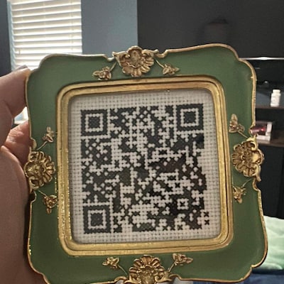 Rickroll Qr Code Cross Stitch Pattern. Never Gonna Give You up Rick ...