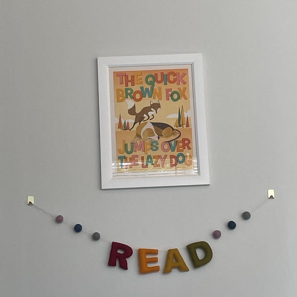 Read Sign - Read Garland Banner in Rainbow - Etsy