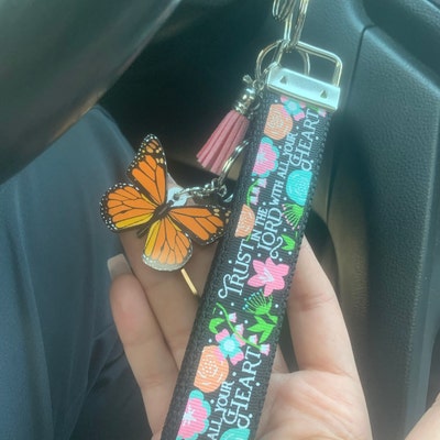 Christian Key Fob Religious Keychain Trust in the Lord With All Your ...