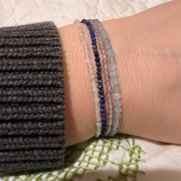 4mm Maw Sit Sit /jade Albite Crystal Beaded Bracelet, Handcrafted 7.5 ...