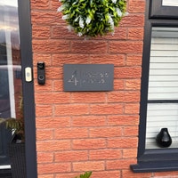 K Smart Sign Modern House Signs Plaque Door Number Street - Etsy UK