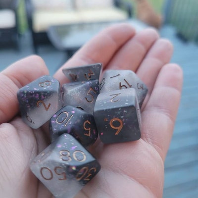 Light and Dark Dice Set, Polyhedral Dice, D&D Dice, Dungeons and ...