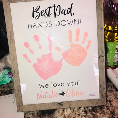 Handprint Gift for Dad From Kids Father's Day, Birthday, Best Daddy ...