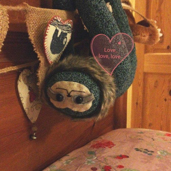 Small Sloth, Mini Sloth, Sock Animal, Sock Sloth, Sock Pet, OOAK, Plush ...