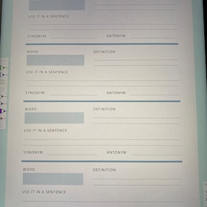 Vocabulary Worksheet Printable, Vocabulary Practice Sheet, Language ...