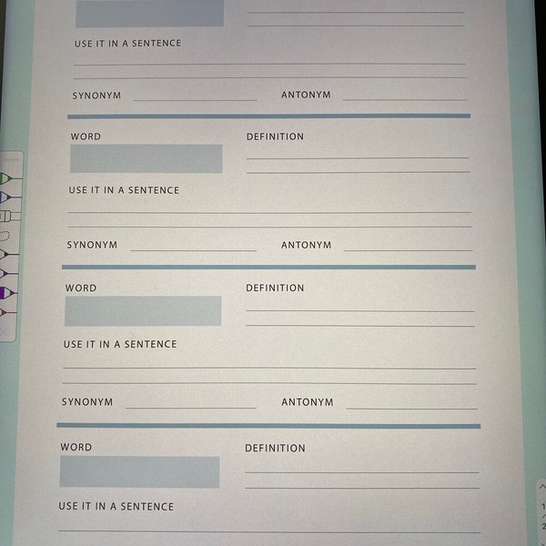 Vocabulary Worksheet Printable, Vocabulary Practice Sheet, Language ...
